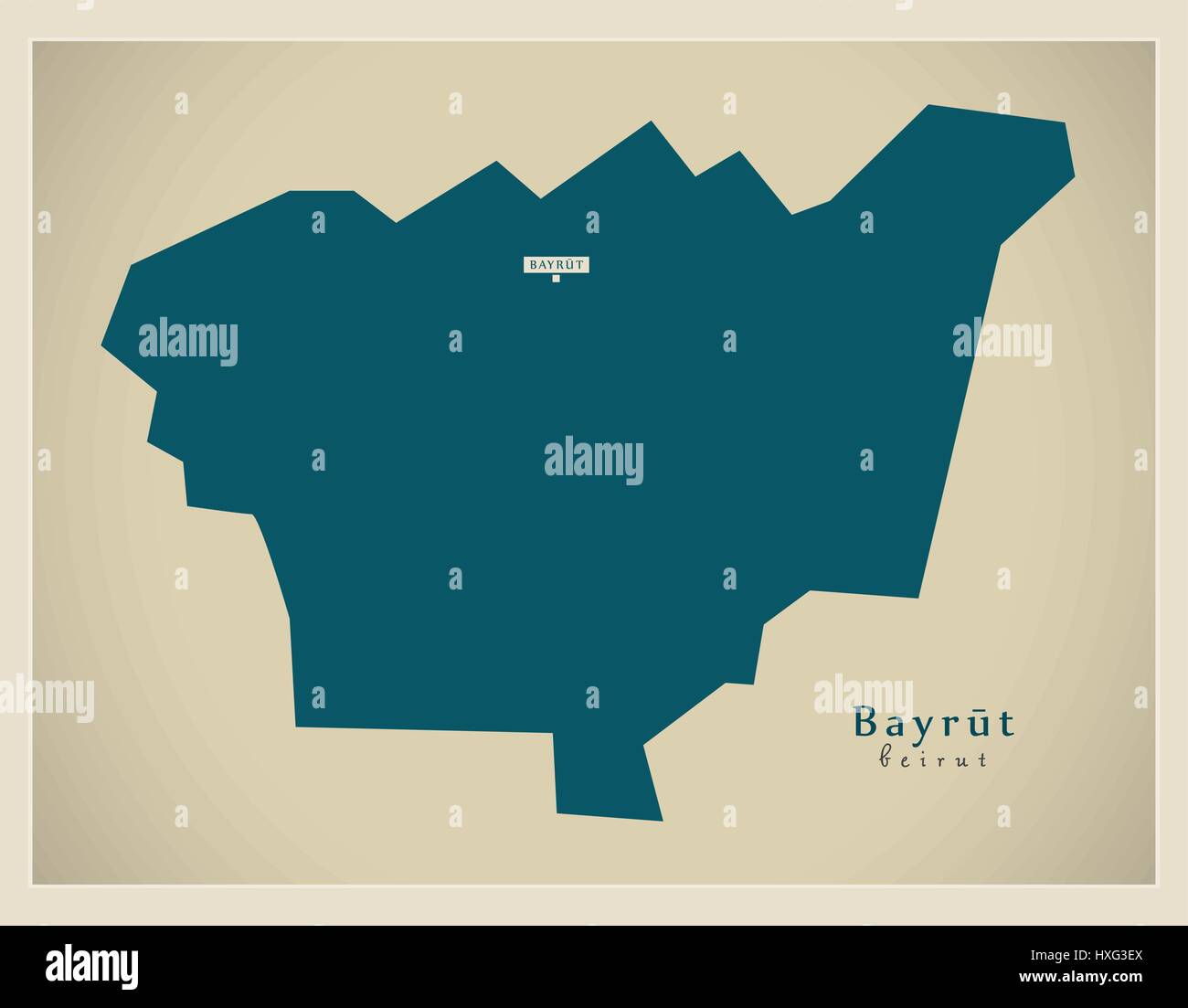 Modern Map - Bayrut LB Stock Vector Image & Art - Alamy