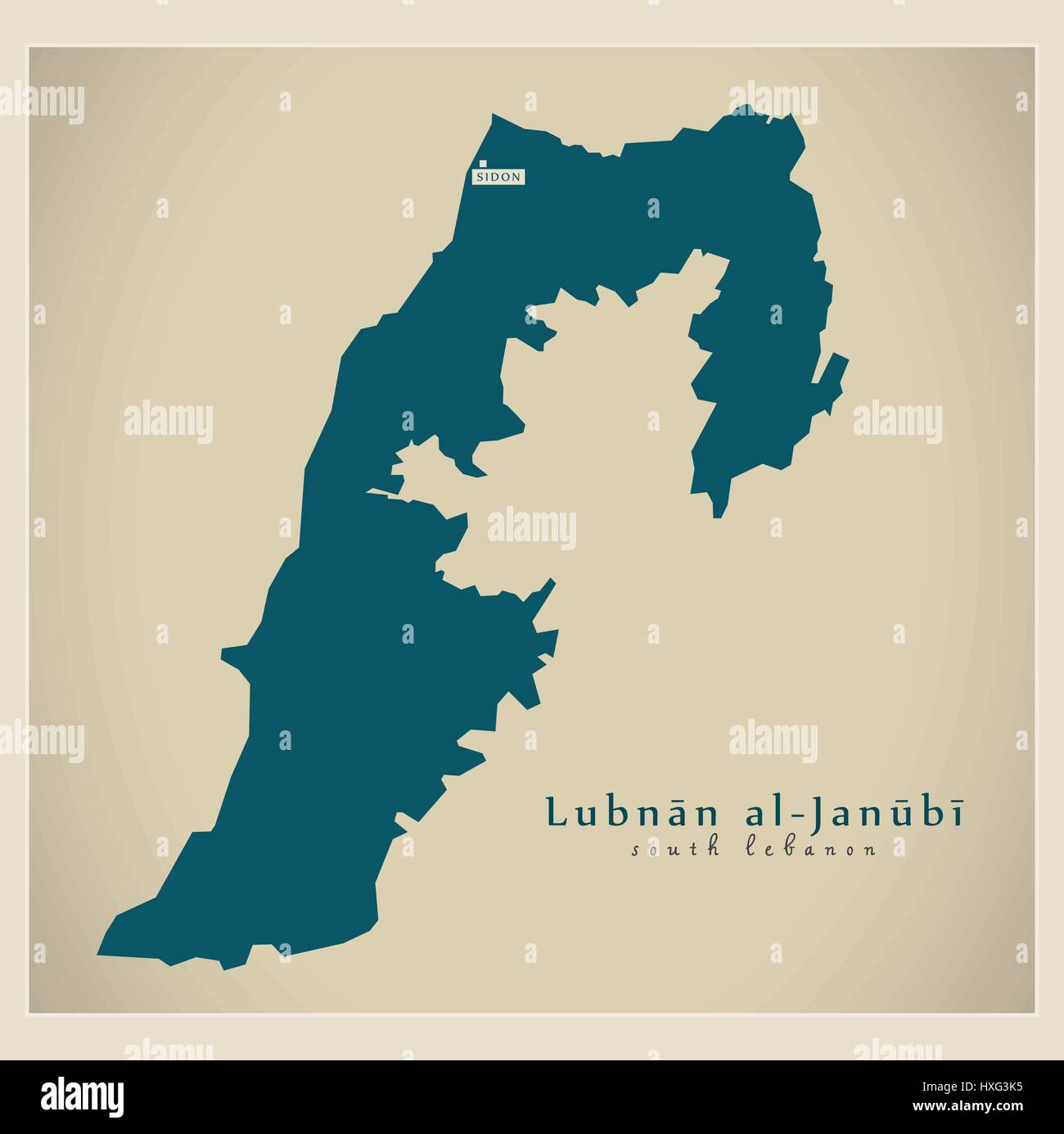 South lebanon map hi-res stock photography and images - Alamy