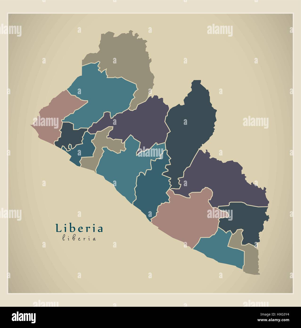 Liberia counties Stock Vector Images - Alamy