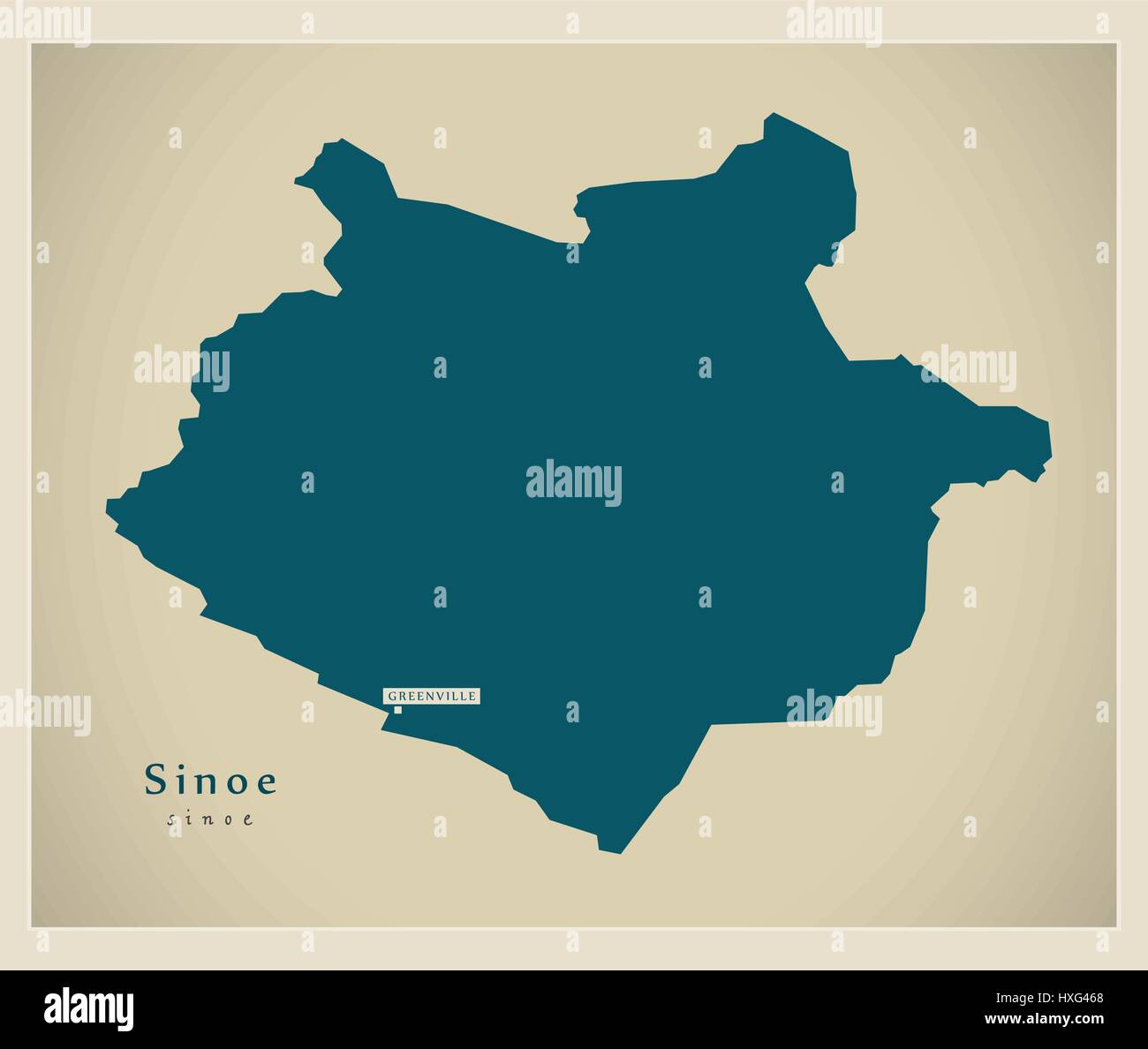 Modern Map - Sinoe LR Stock Vector Image & Art - Alamy