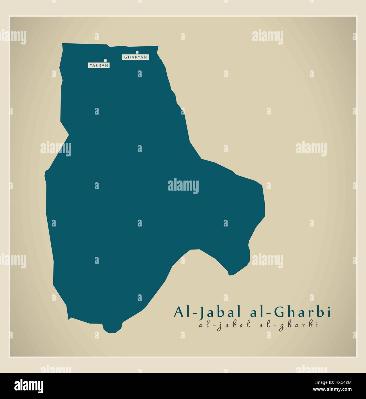 Al jabal al gharbi map hi-res stock photography and images - Alamy
