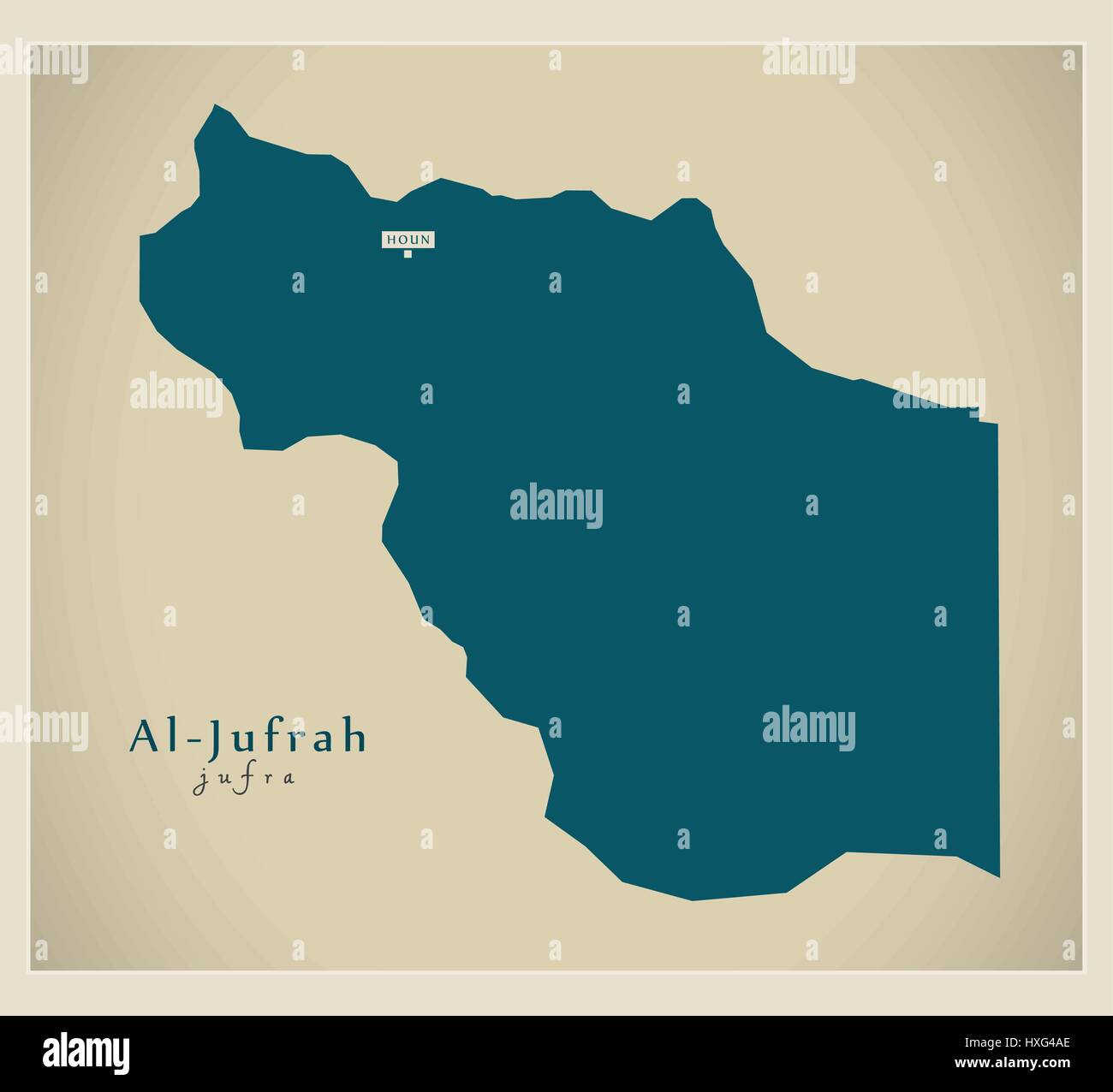 Modern Map - Al-Jufrah LY Stock Vector Image & Art - Alamy