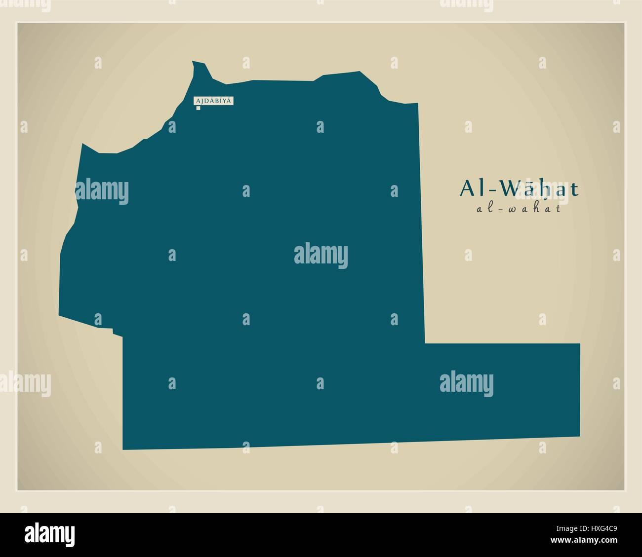Modern Map - Al-Wahat LY Stock Vector Image & Art - Alamy