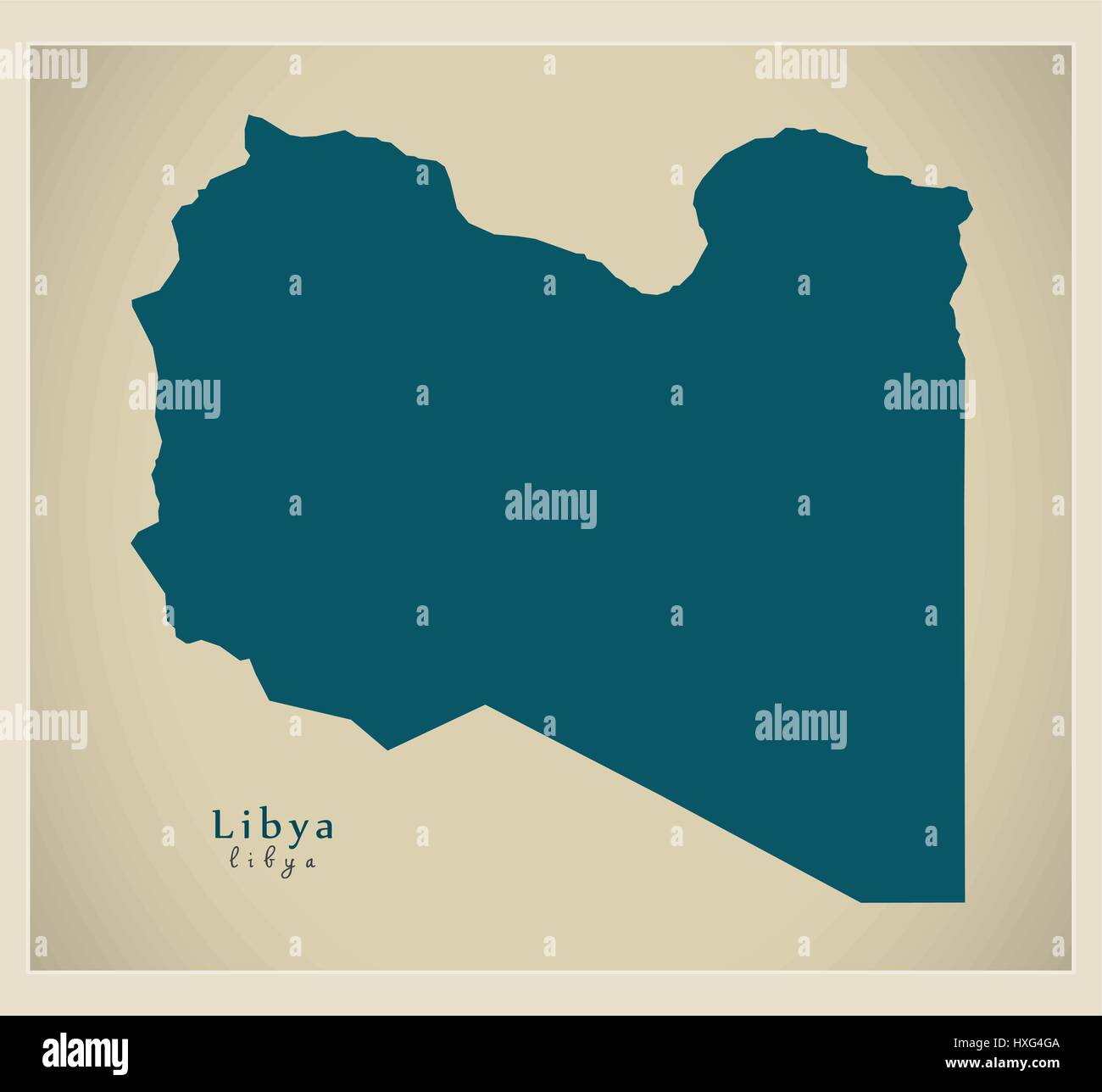 Modern Map - Libya LY Stock Vector Image & Art - Alamy