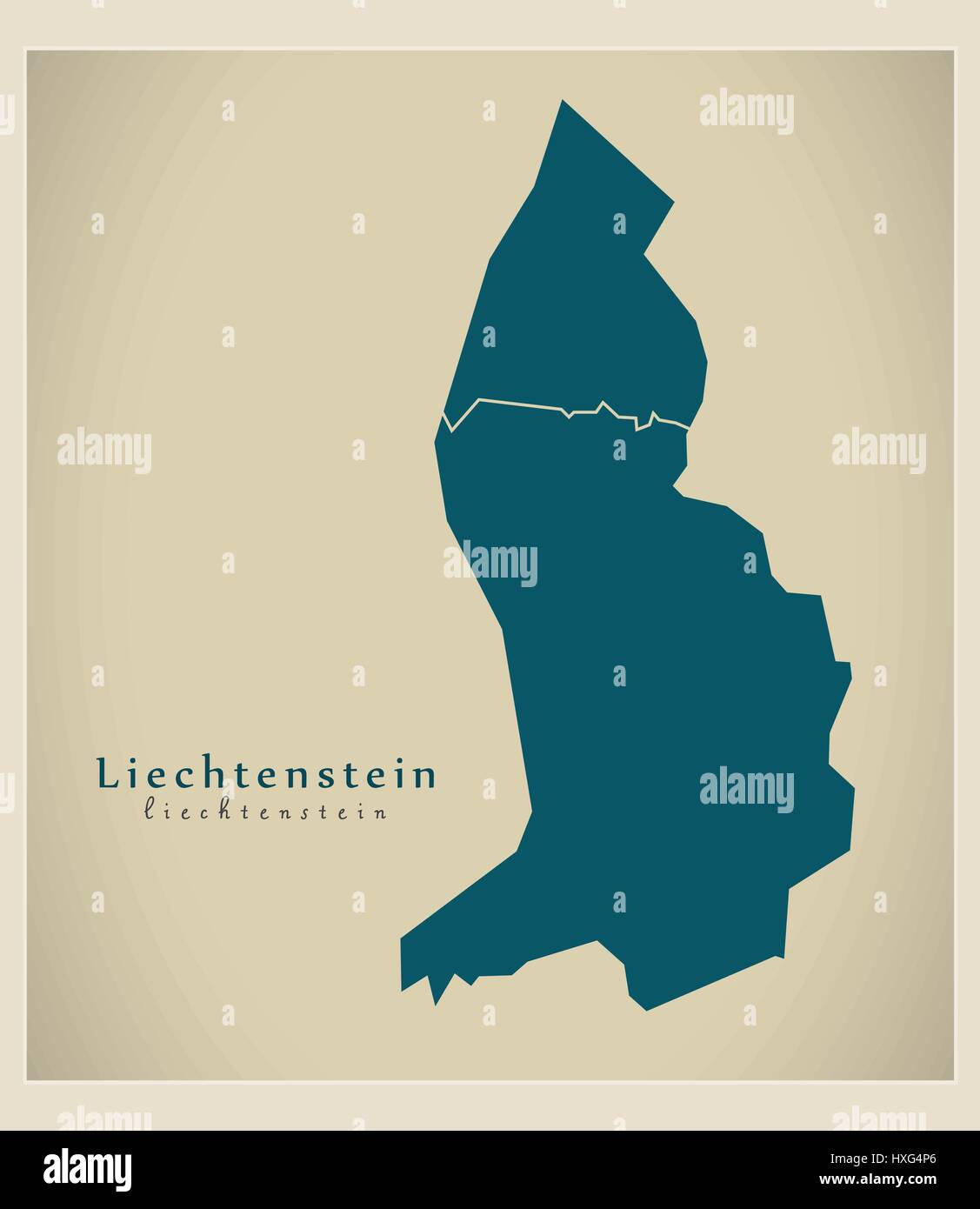 Modern Map - Liechtenstein Stock Vector Image & Art - Alamy