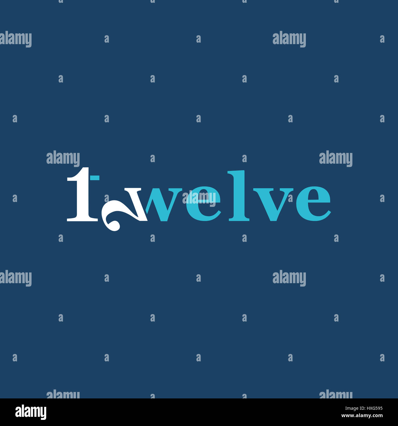 Twelve letters and numbers combination Stock Photo - Alamy