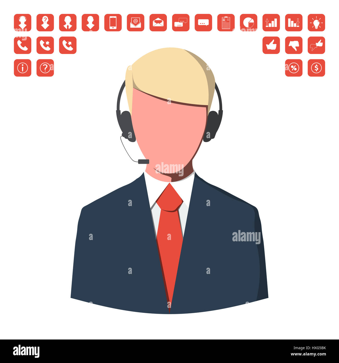 Customer service business worker set Cut Out Stock Images & Pictures ...