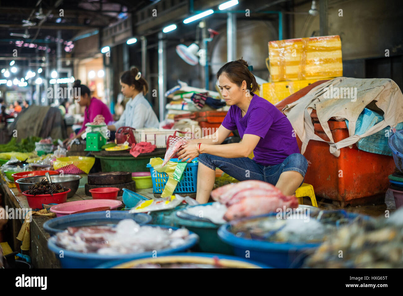 Local market in the Siem Reap, Cambodia Stock Photo - Alamy