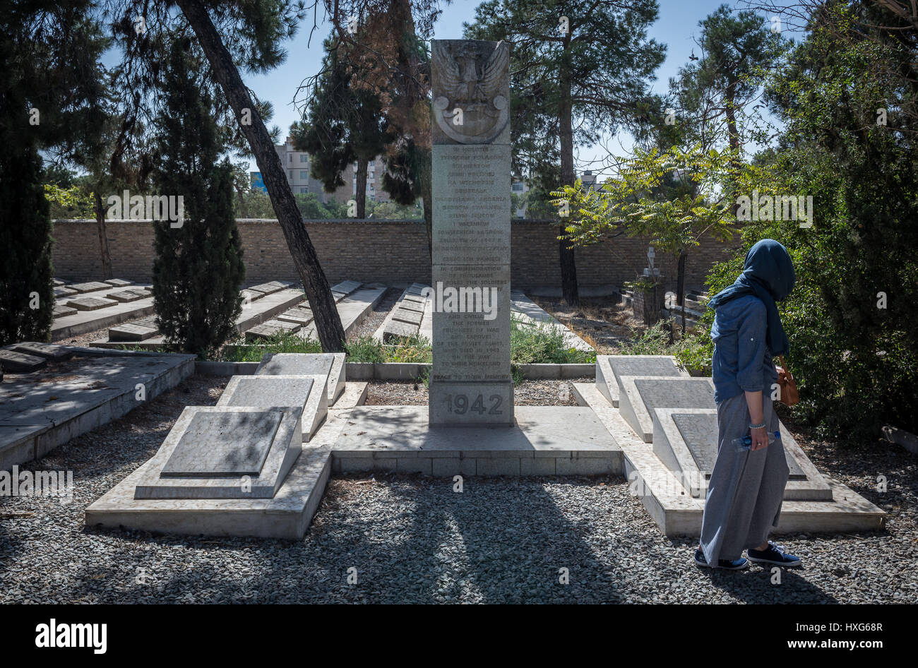 Polish part of Doulab Cemetery in Tehran city - main and largest place ...