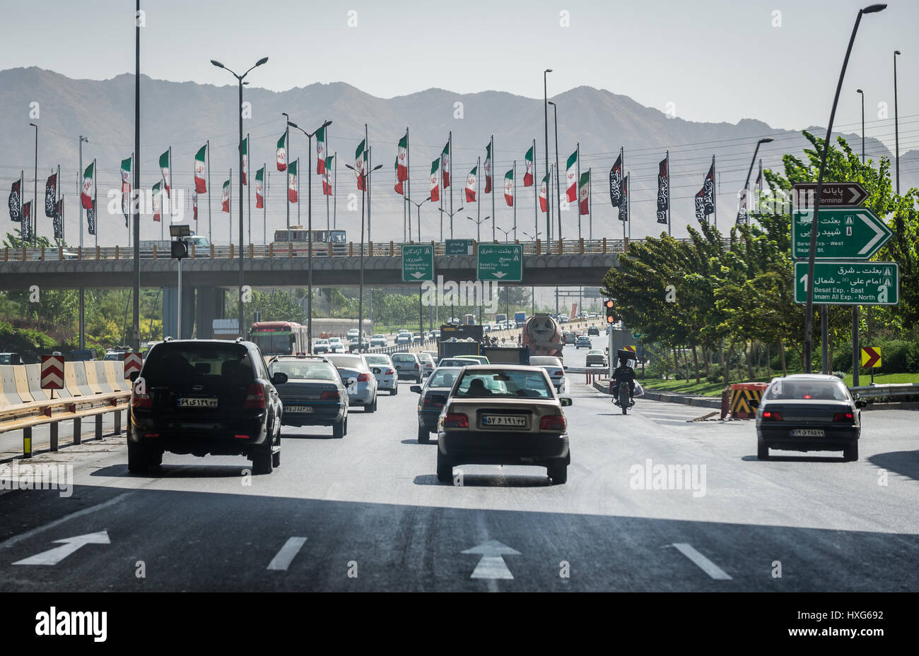 One of the highways in Tehran city, capital of Iran and Tehran Province ...