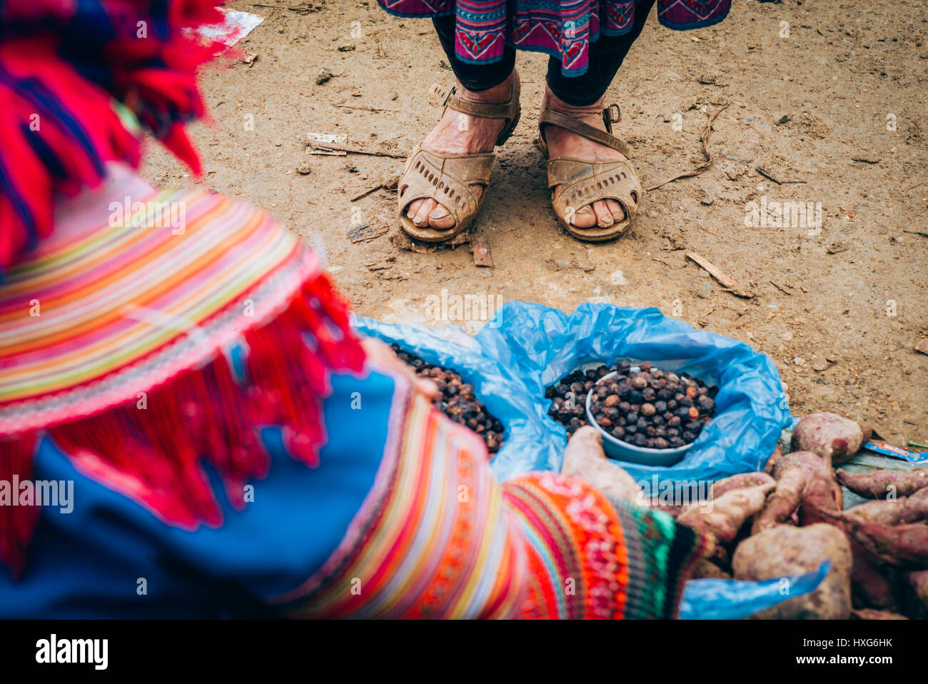 Colours and details from Hmong tribes in north of Vietnam Stock Photo ...