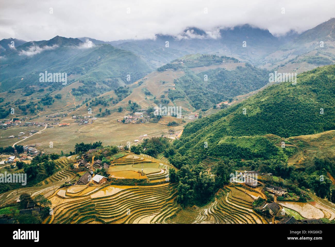 Wonderful landscapes from Sapa region in the north of Vietnam Stock ...