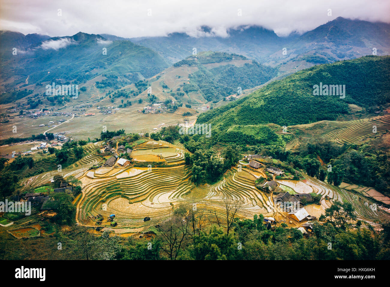 Wonderful landscapes from Sapa region in the north of Vietnam Stock ...