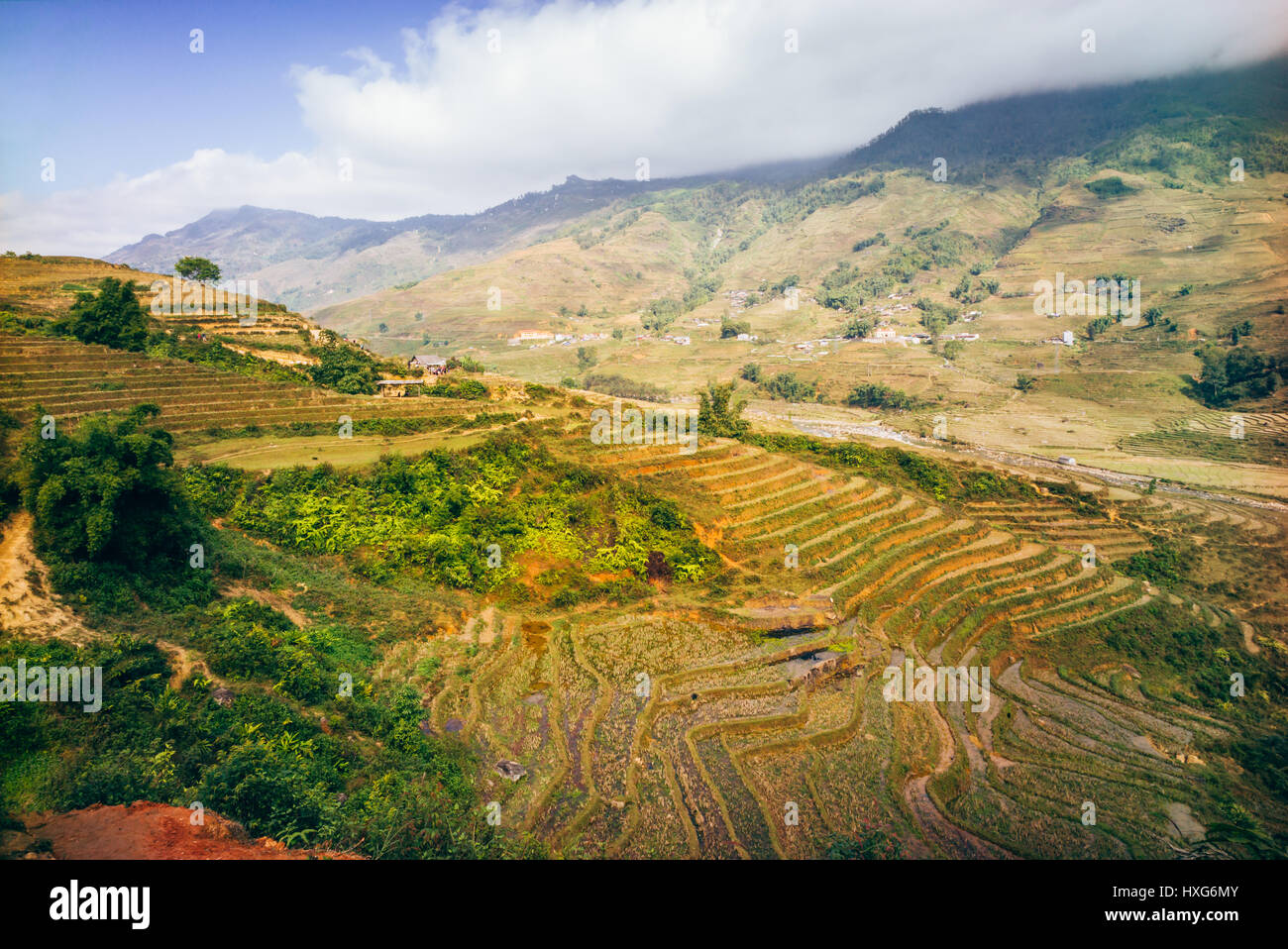 Wonderful landscapes from Sapa region in the north of Vietnam Stock ...
