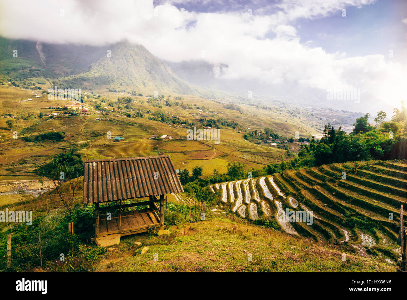 Wonderful landscapes from Sapa region in the north of Vietnam Stock ...