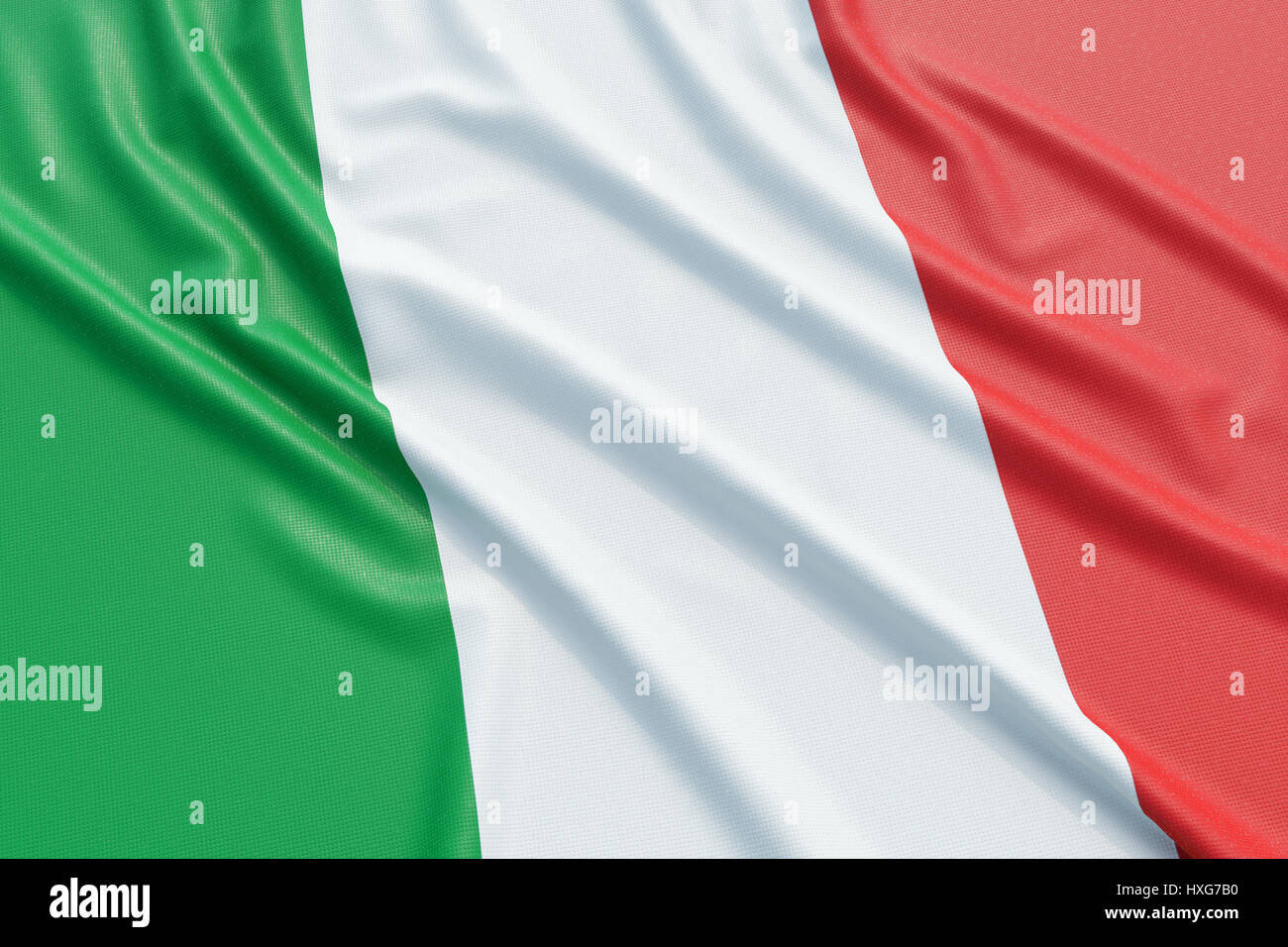 Italy flag. Wavy fabric high detailed texture. 3d illustration ...