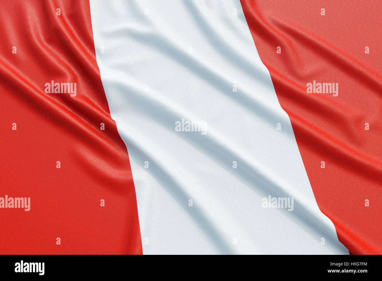Peru flag. Wavy fabric high detailed texture. 3d illustration rendering ...