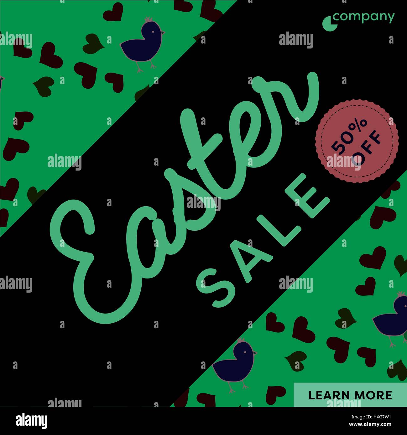 Card with easter sale message Stock Photo - Alamy
