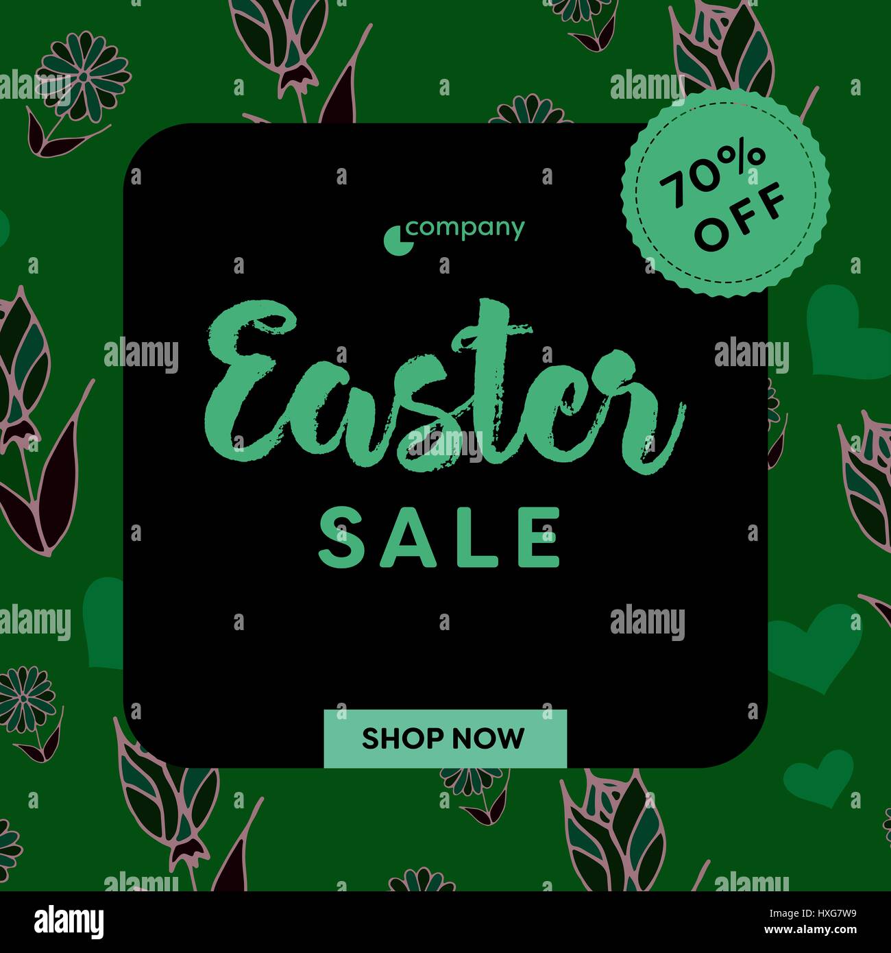 Card with easter sale message Stock Photo - Alamy