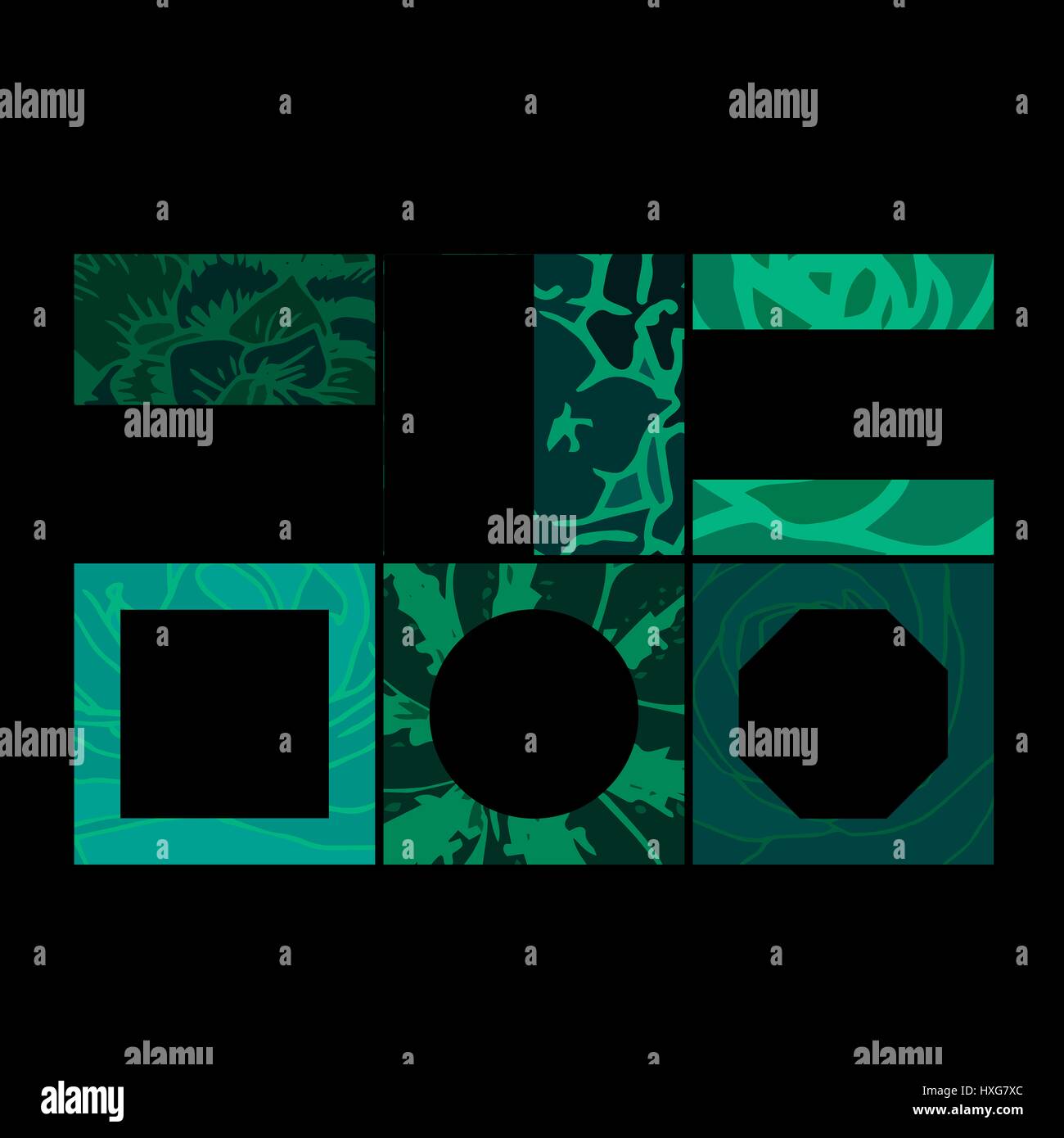 Vector set of frames with different patterns Stock Photo - Alamy