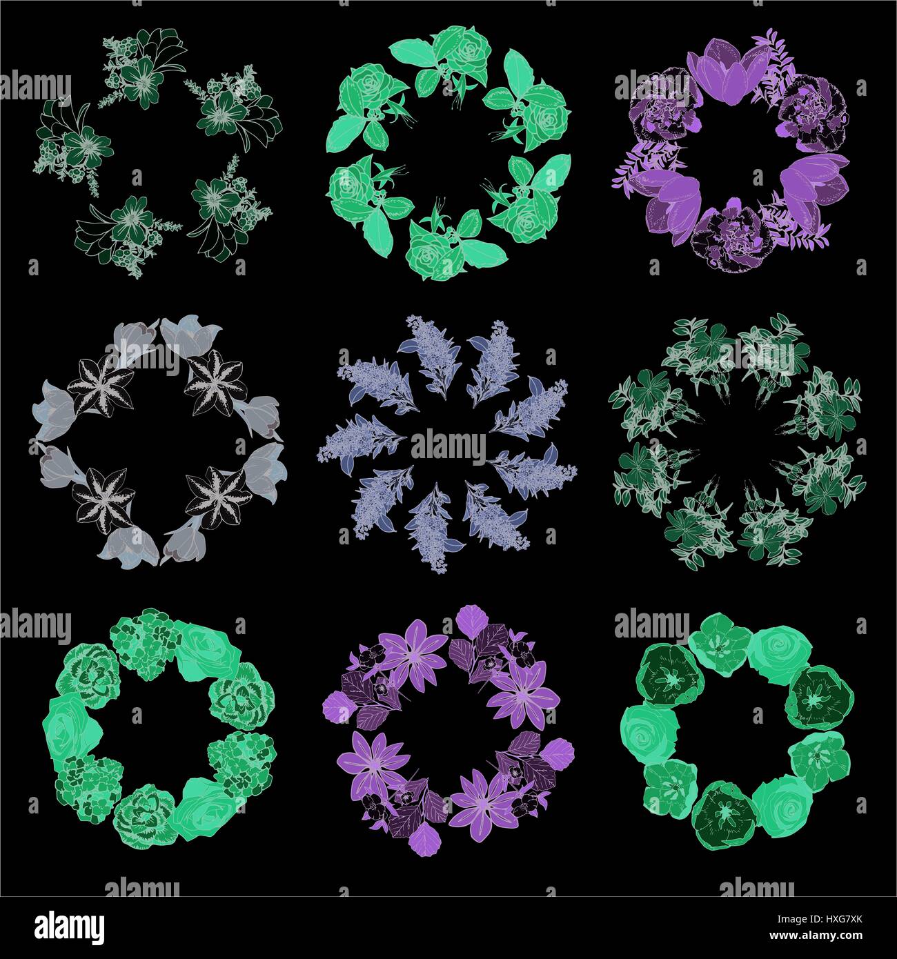 Circular flower shape hi-res stock photography and images - Alamy
