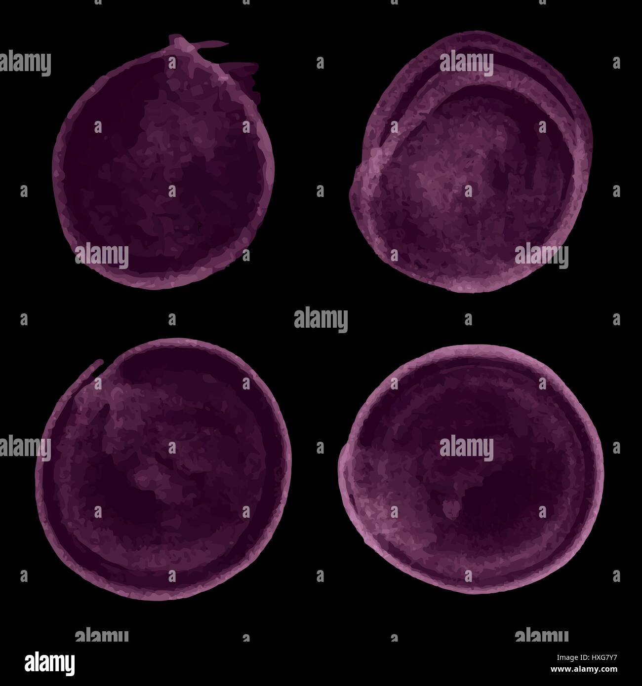 Vector set of painted circle spots Stock Photo - Alamy