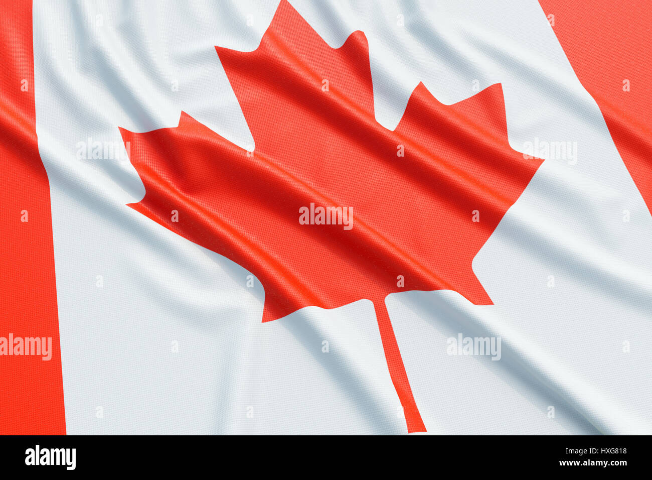 Canada flag. Wavy fabric high detailed texture. 3d illustration ...