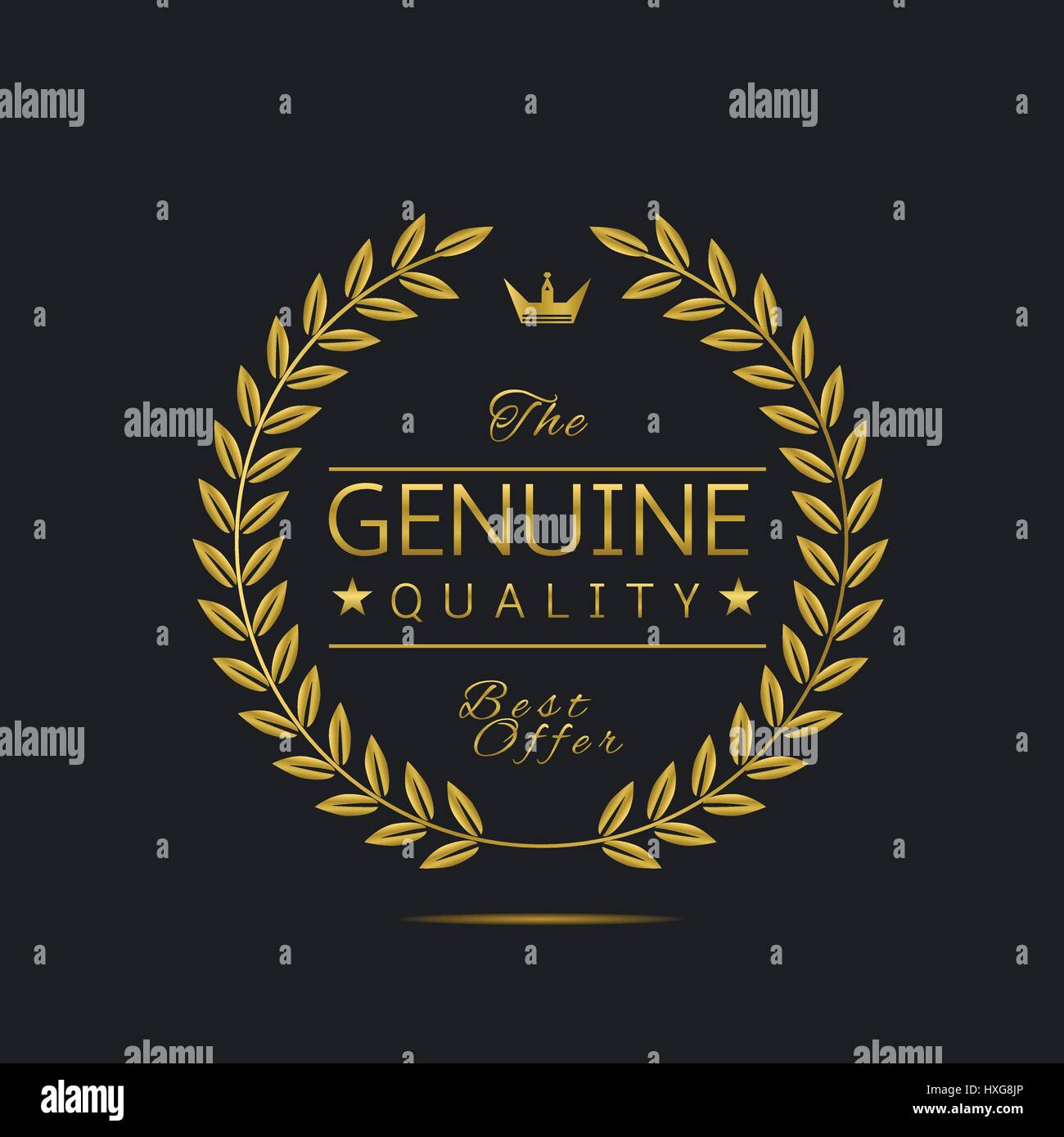 Genuine quality label Stock Vector Image & Art - Alamy