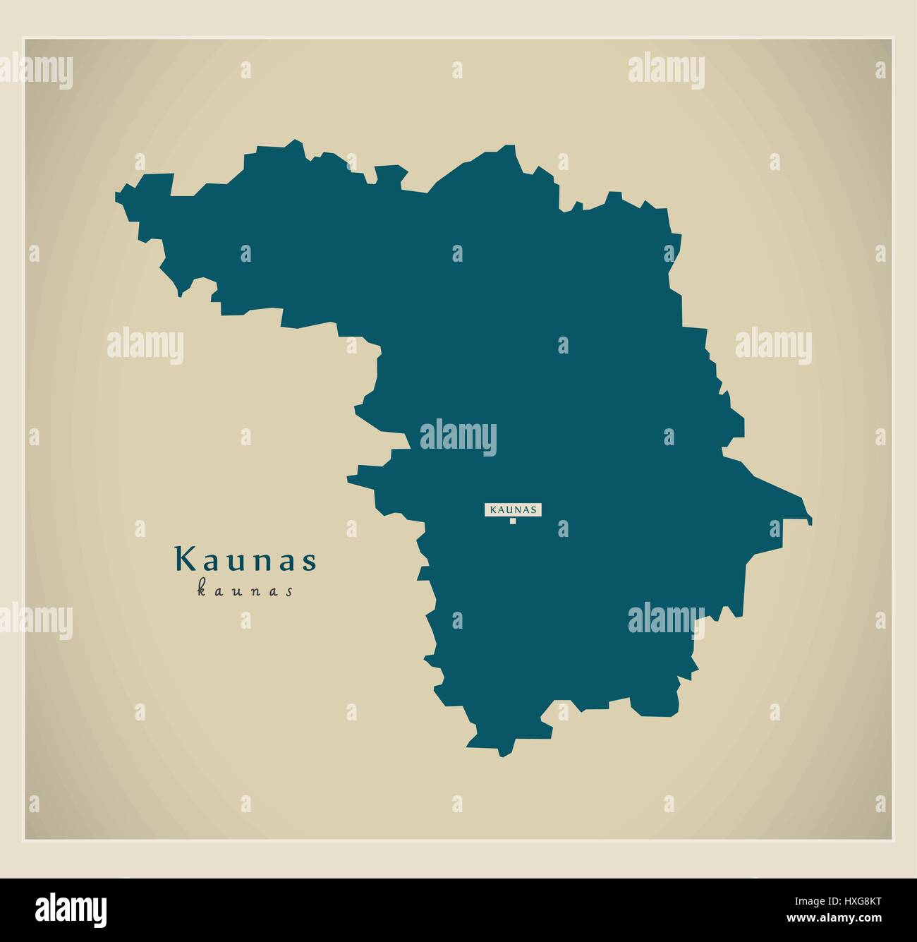 Modern Map - Kaunas LT Stock Vector Image & Art - Alamy