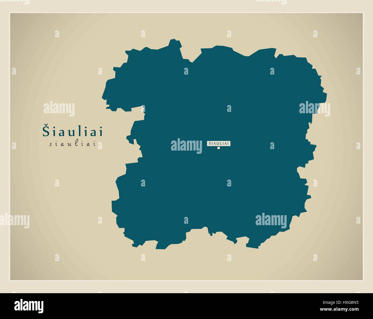 Modern Map - Siauliai LT Stock Vector Image & Art - Alamy