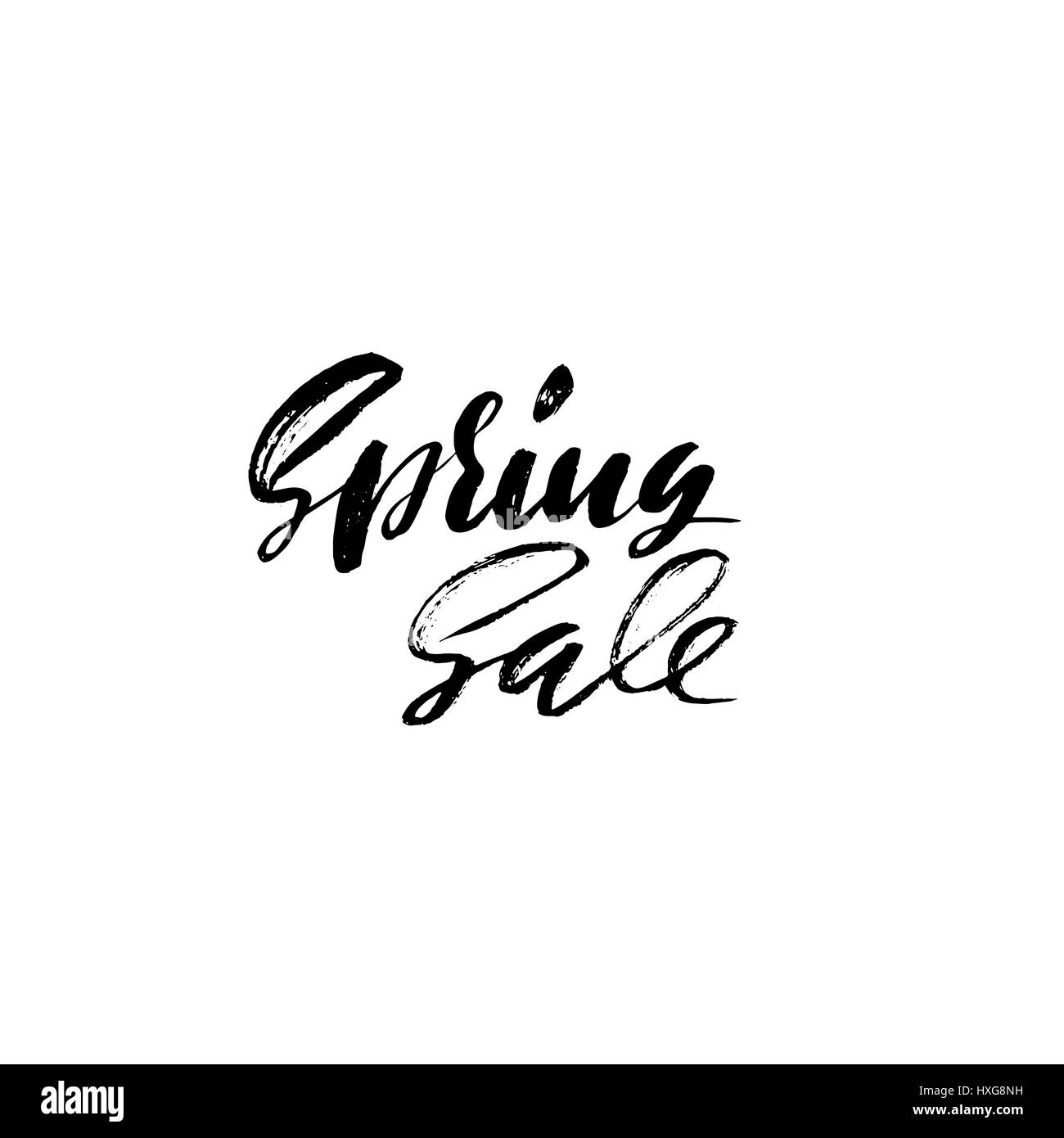 Handwritten lettering. Spring sale. Hand drawn calligraphy letters ...