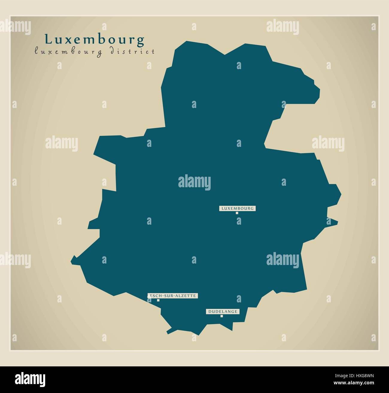 Modern Map - Luxembourg district LU Stock Vector Image & Art - Alamy