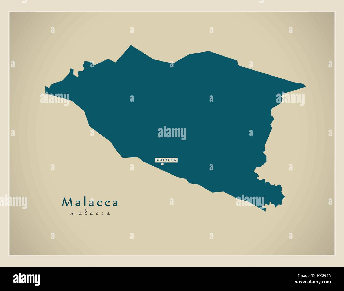 Malacca map Stock Vector Images - Alamy
