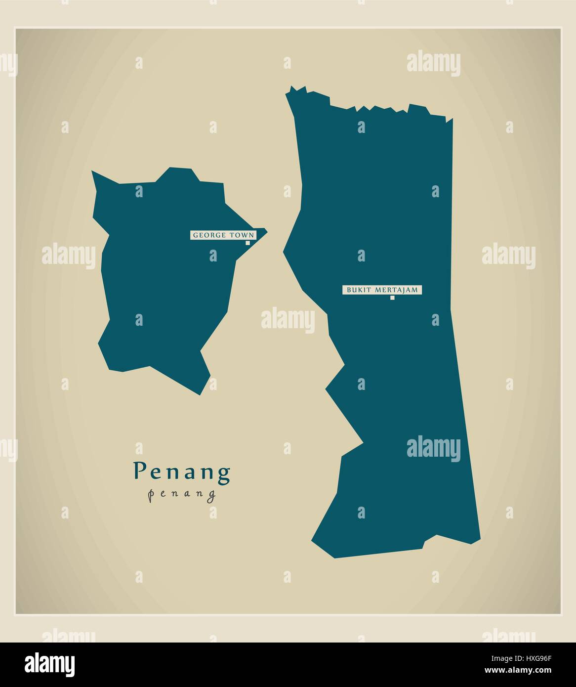 Penang malaysia city Stock Vector Images - Alamy