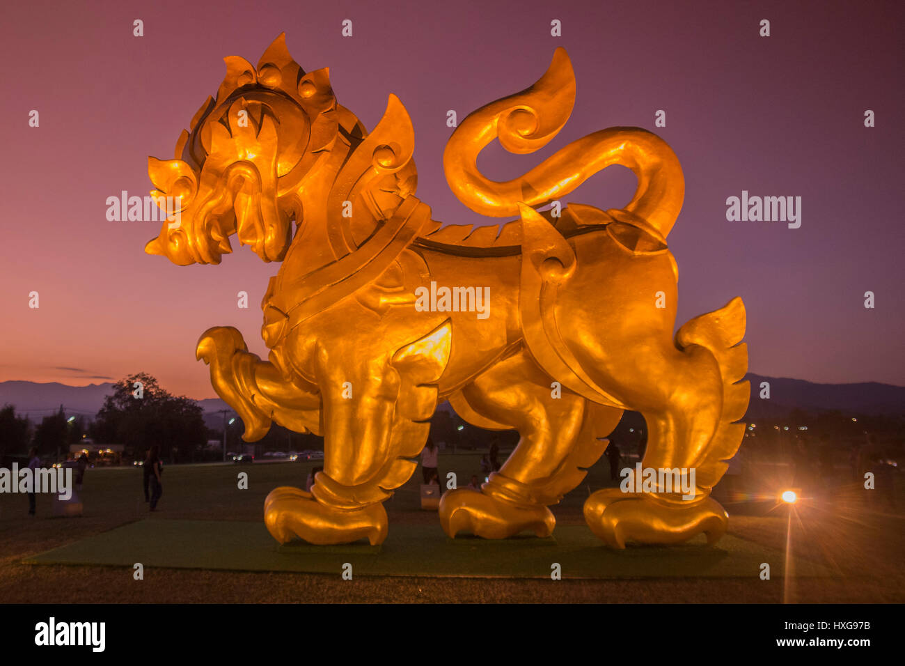 the singha at the singha Park near the city Chiang Rai in North ...