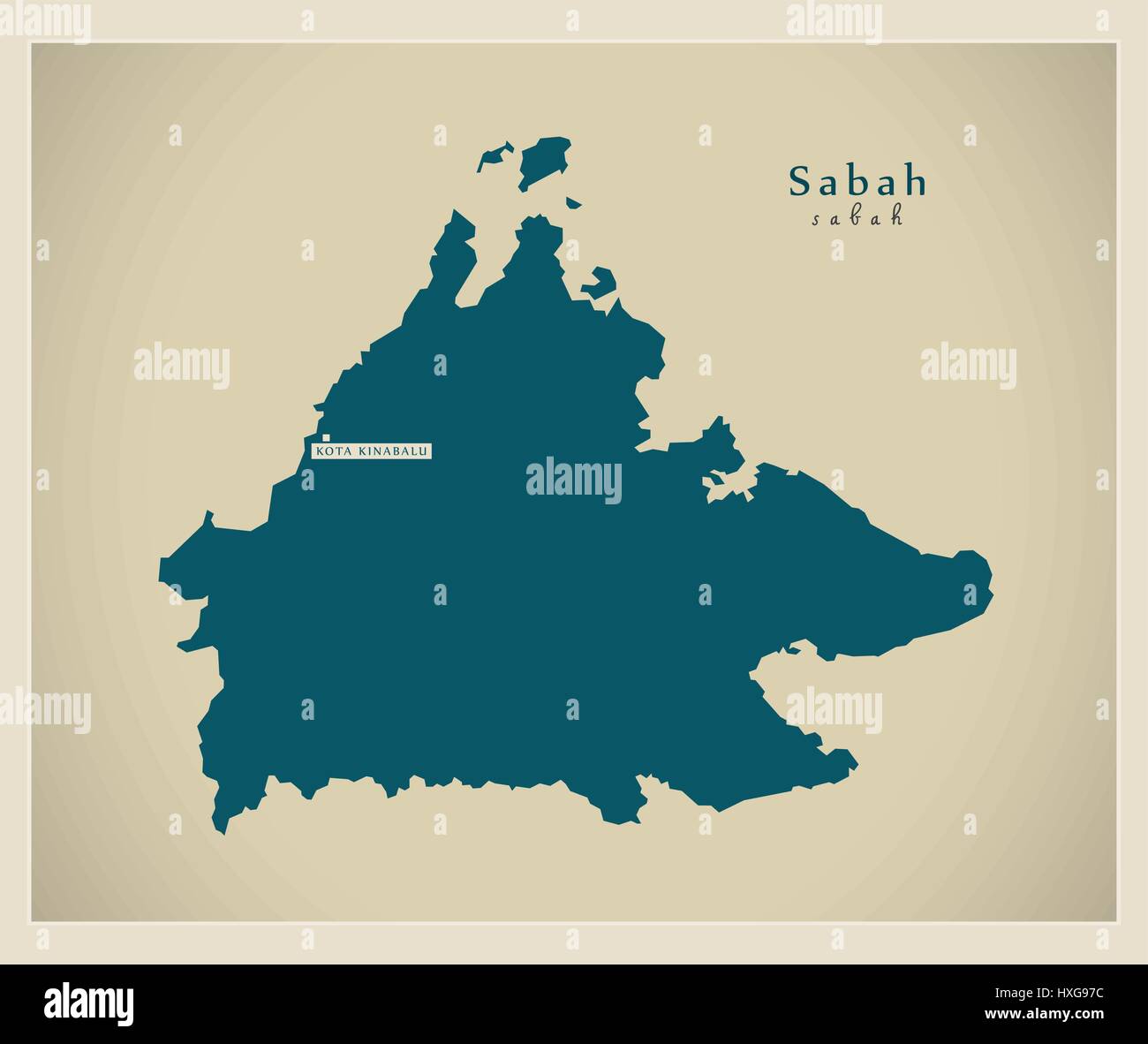 Sabah map hi-res stock photography and images - Alamy