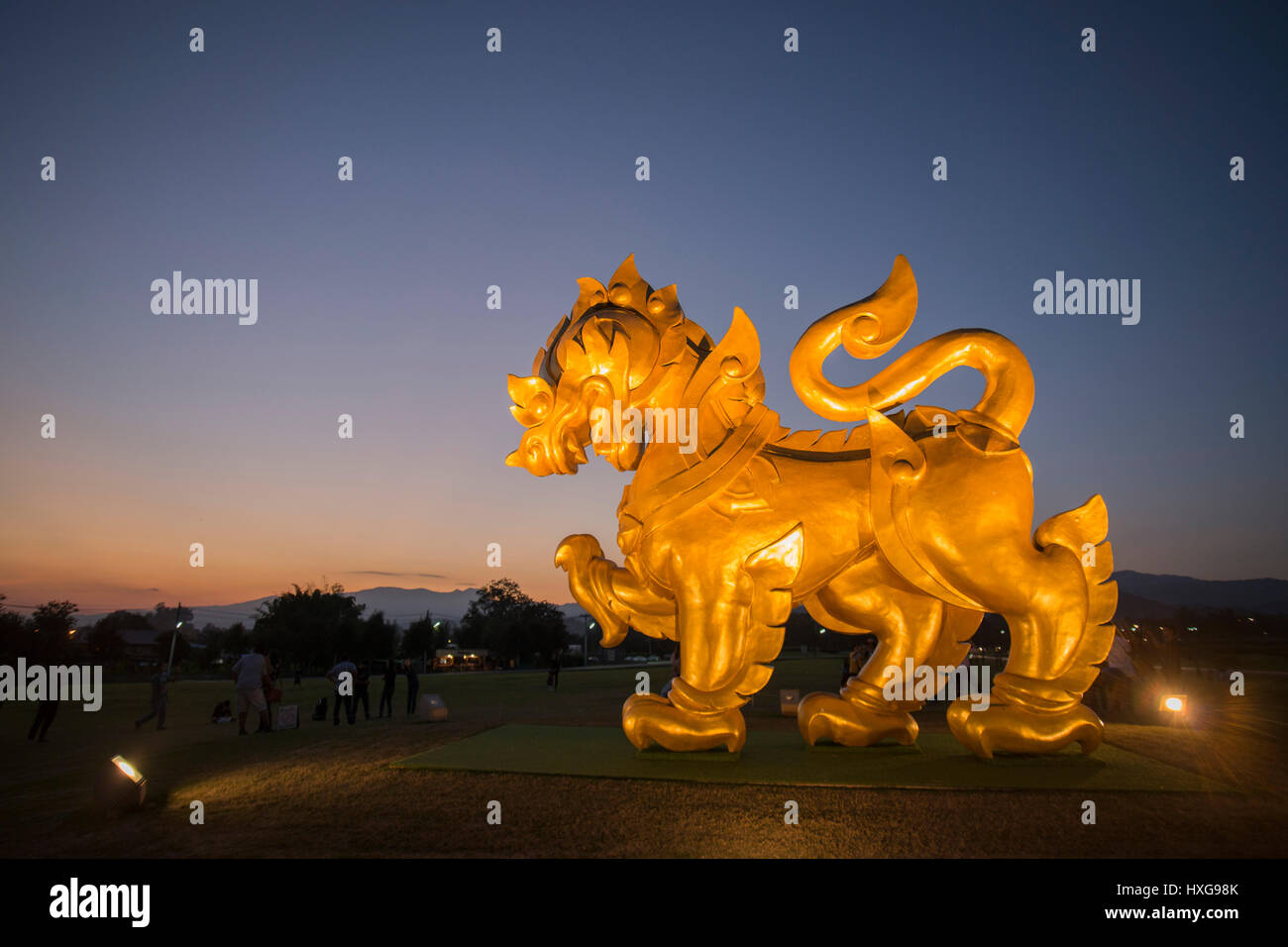 the singha at the singha Park near the city Chiang Rai in North ...