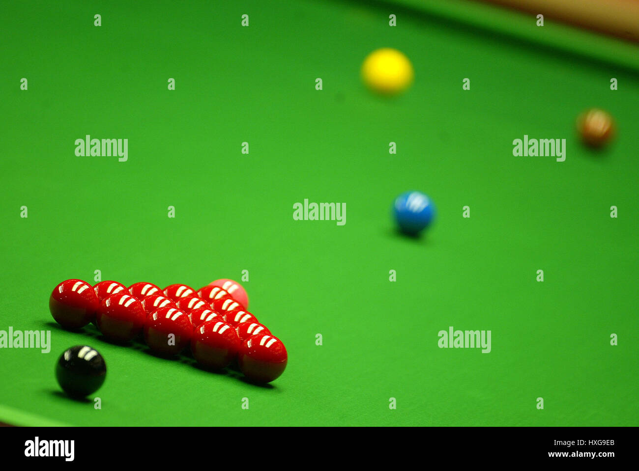 SNOOKER BALLS SNOOKER TABLE CRUCIBLE SHEFFIELD ENGLAND 22 April 2003 ...