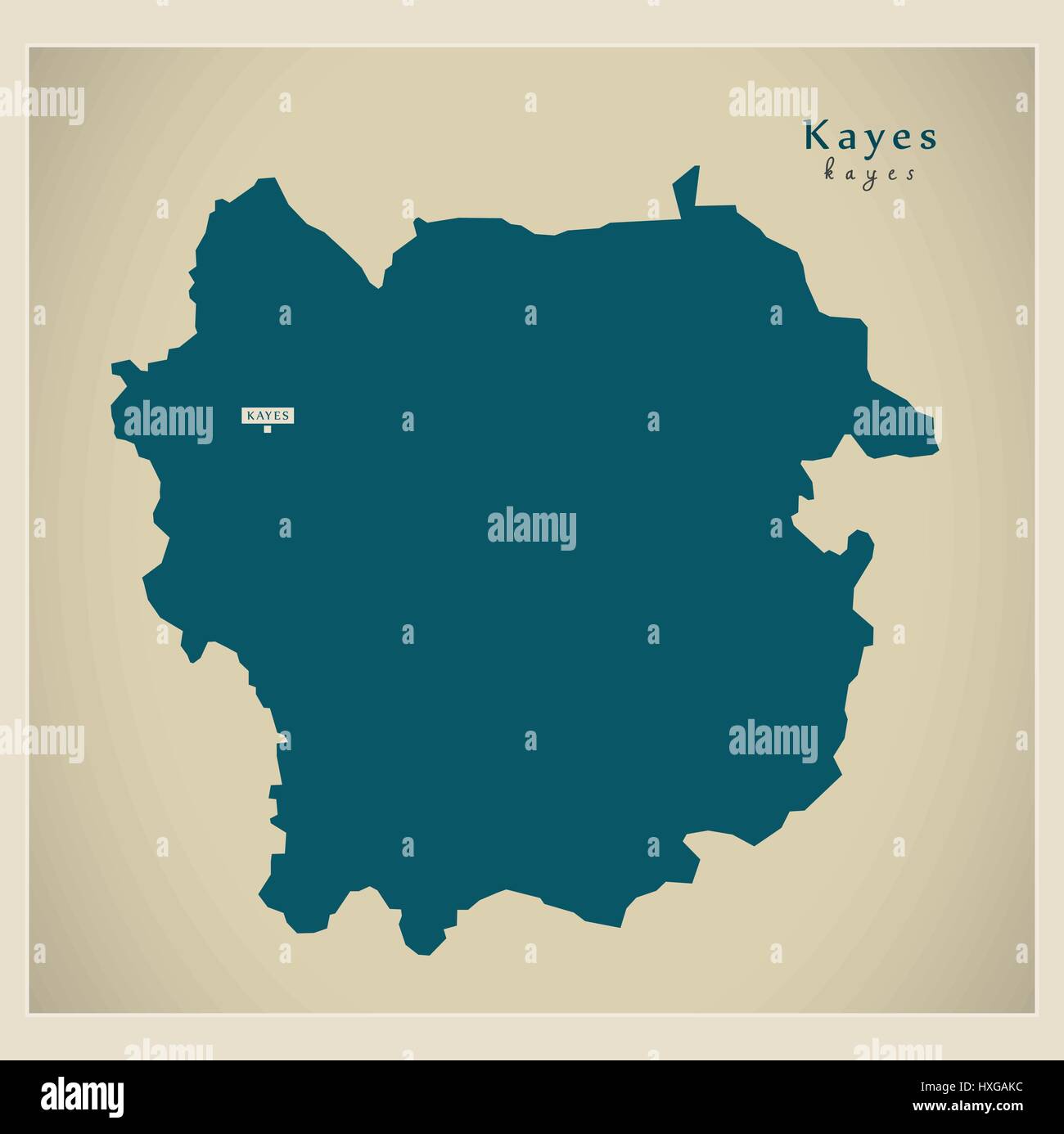 Modern Map - Kayes ML Stock Vector Image & Art - Alamy