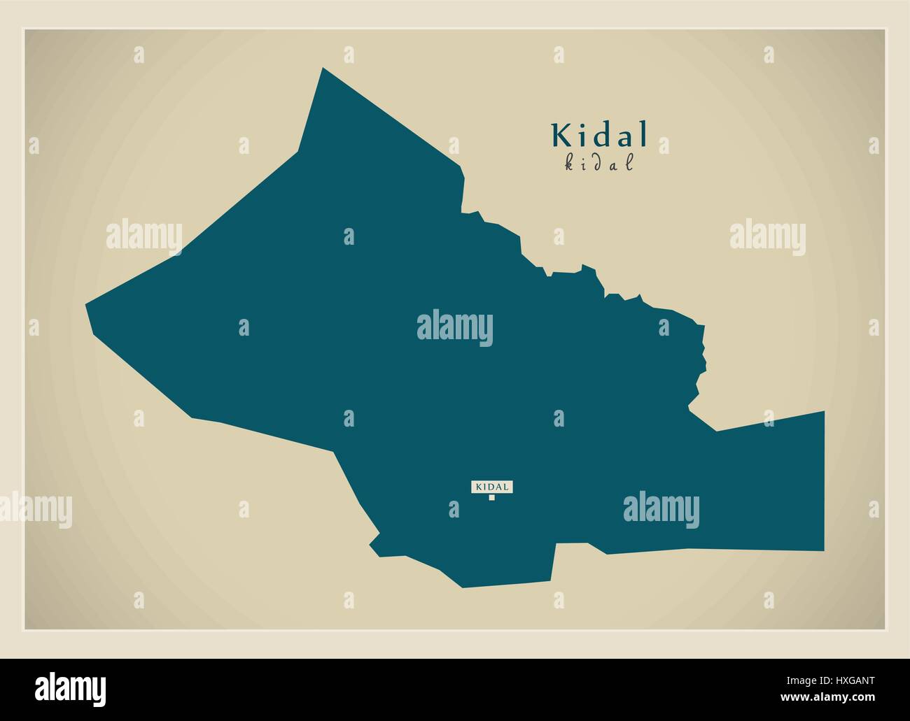 Modern Map - Kidal ML Stock Vector Image & Art - Alamy