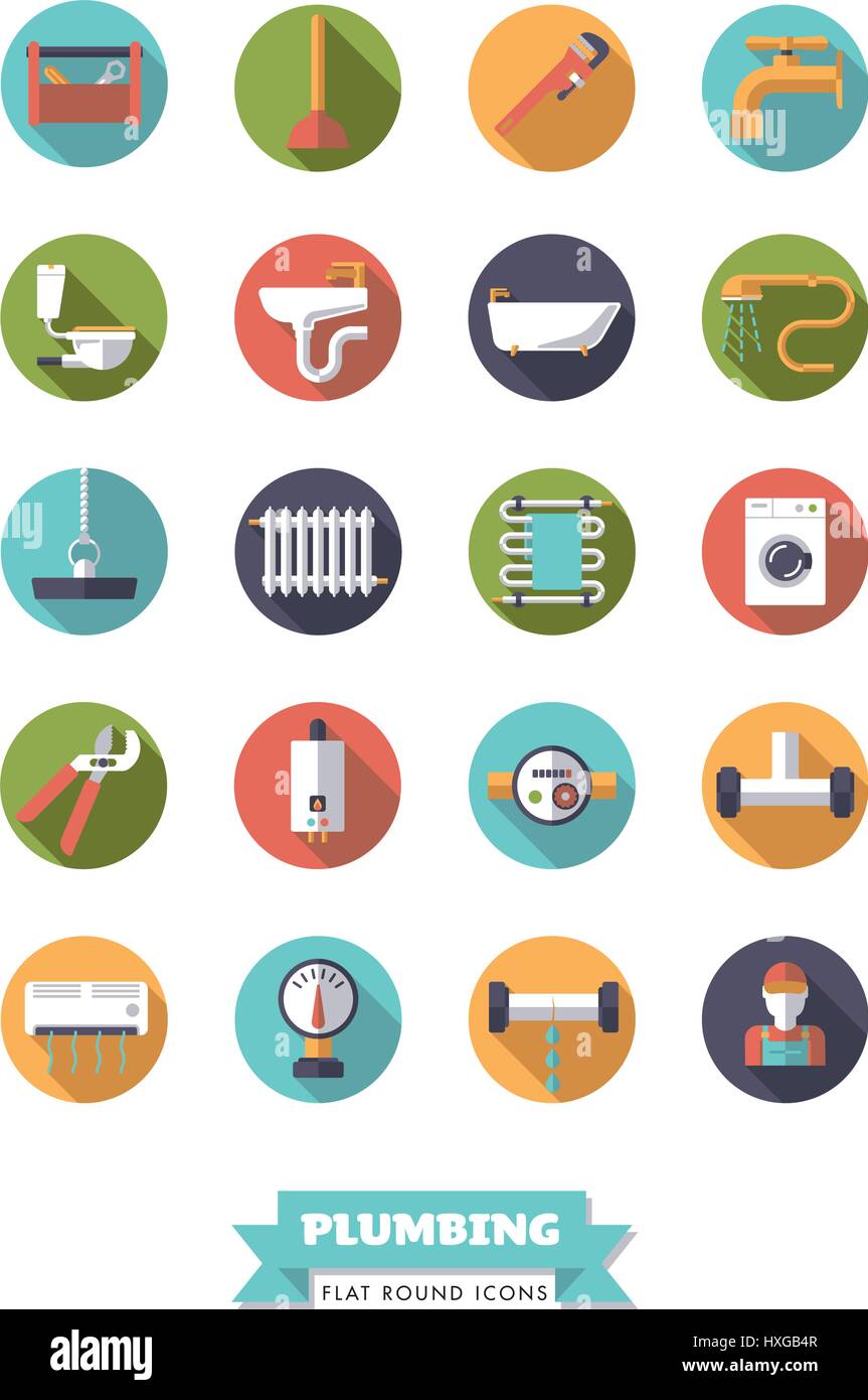 Plumber tools equipment in Stock Vector Images - Alamy