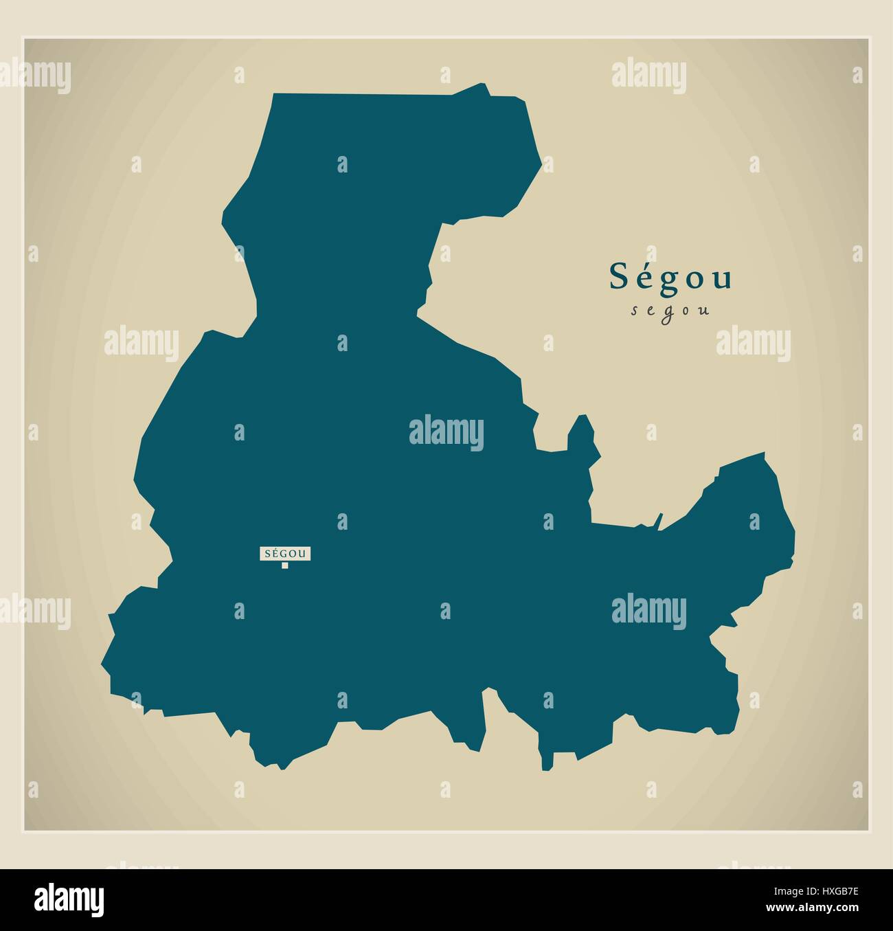 Modern Map - Segou NL Stock Vector Image & Art - Alamy