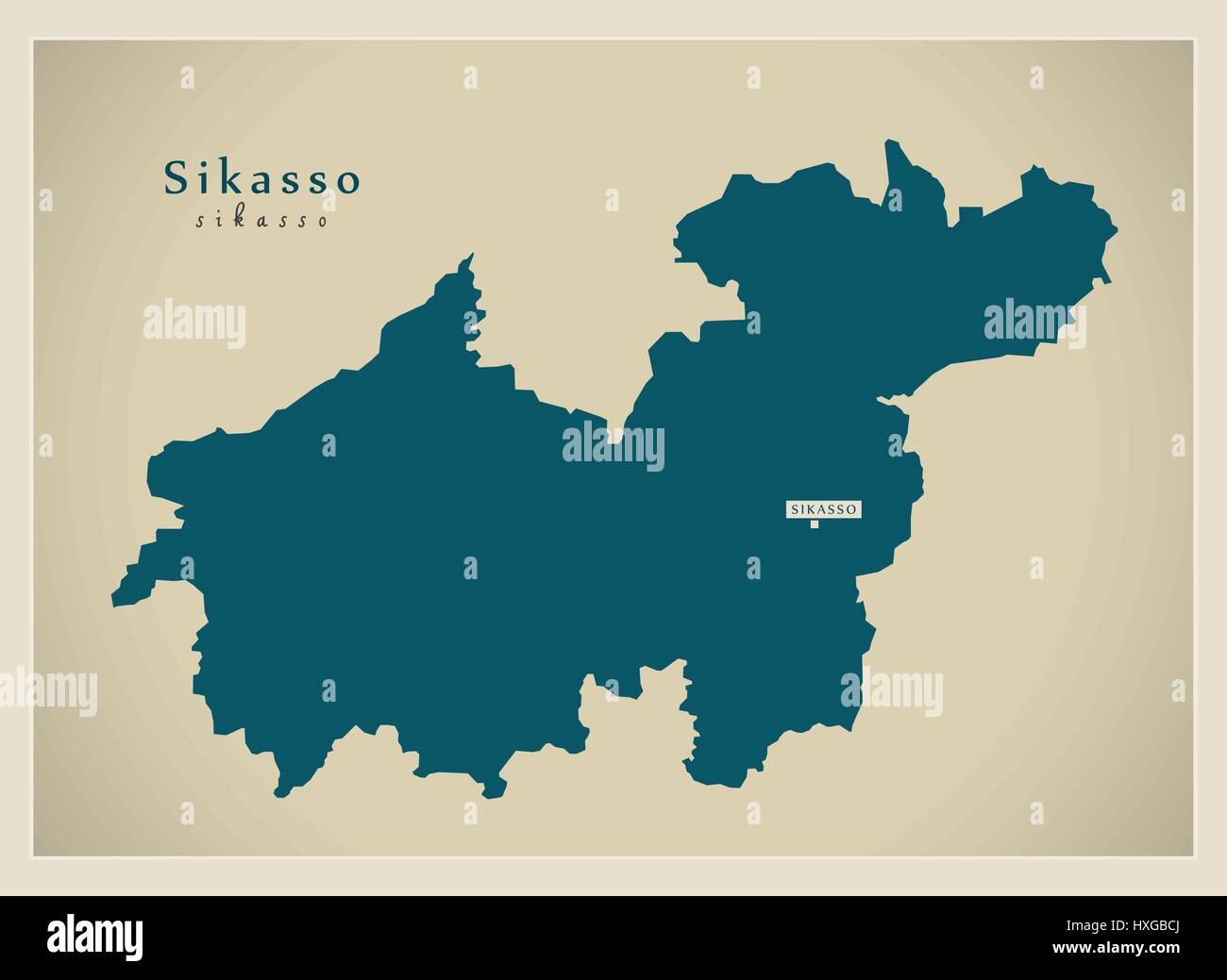 Modern Map - Sikasso ML Stock Vector Image & Art - Alamy