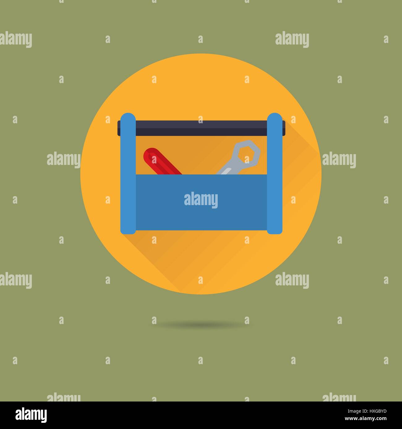 Screwdriver icon flat circle Stock Vector Images - Alamy