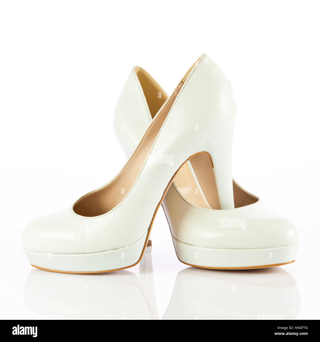 women shoes on white background Stock Photo - Alamy
