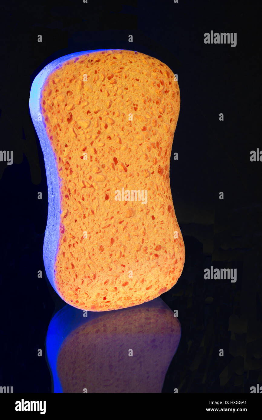 Reflected Yellow Sponge Stock Photo - Alamy