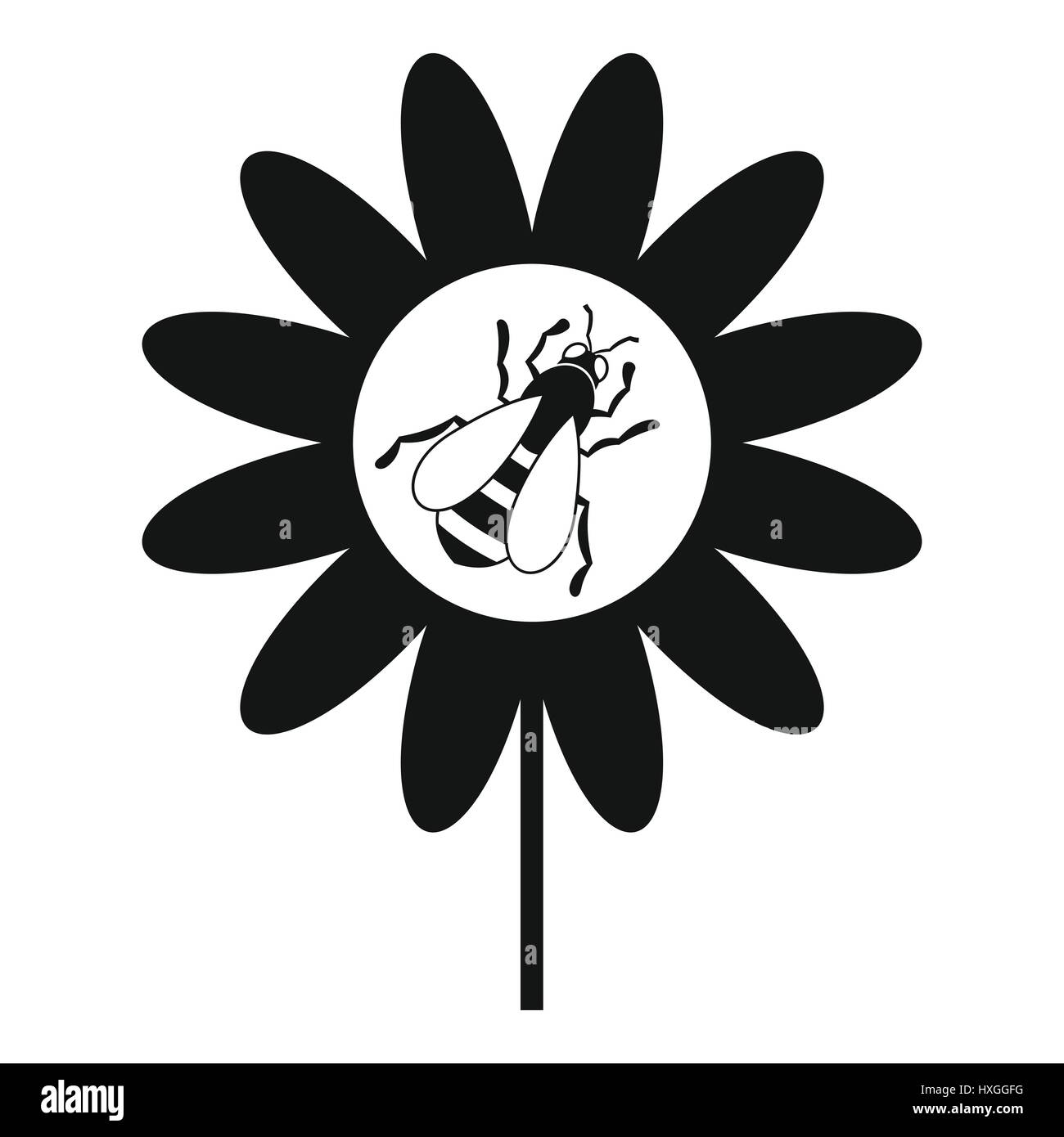 Bee on sunflower Cut Out Stock Images & Pictures - Alamy