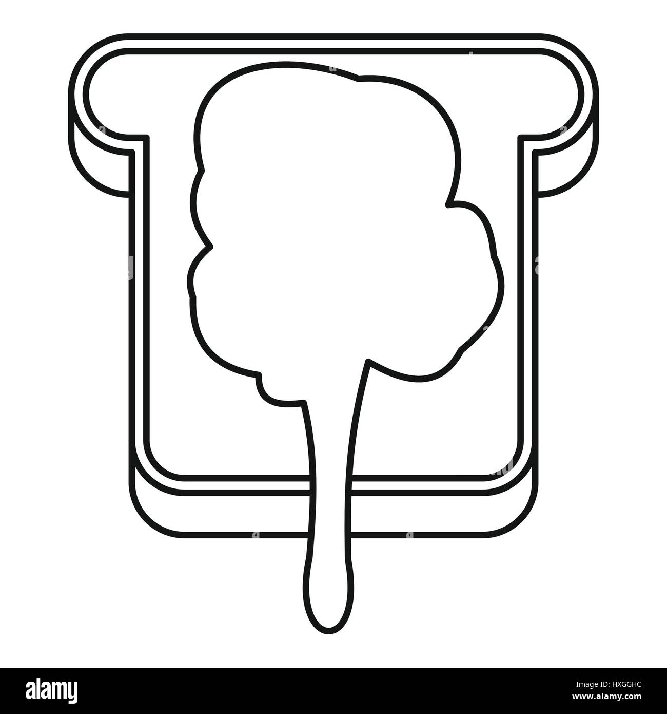 Bread icon, outline style Stock Vector Image & Art - Alamy