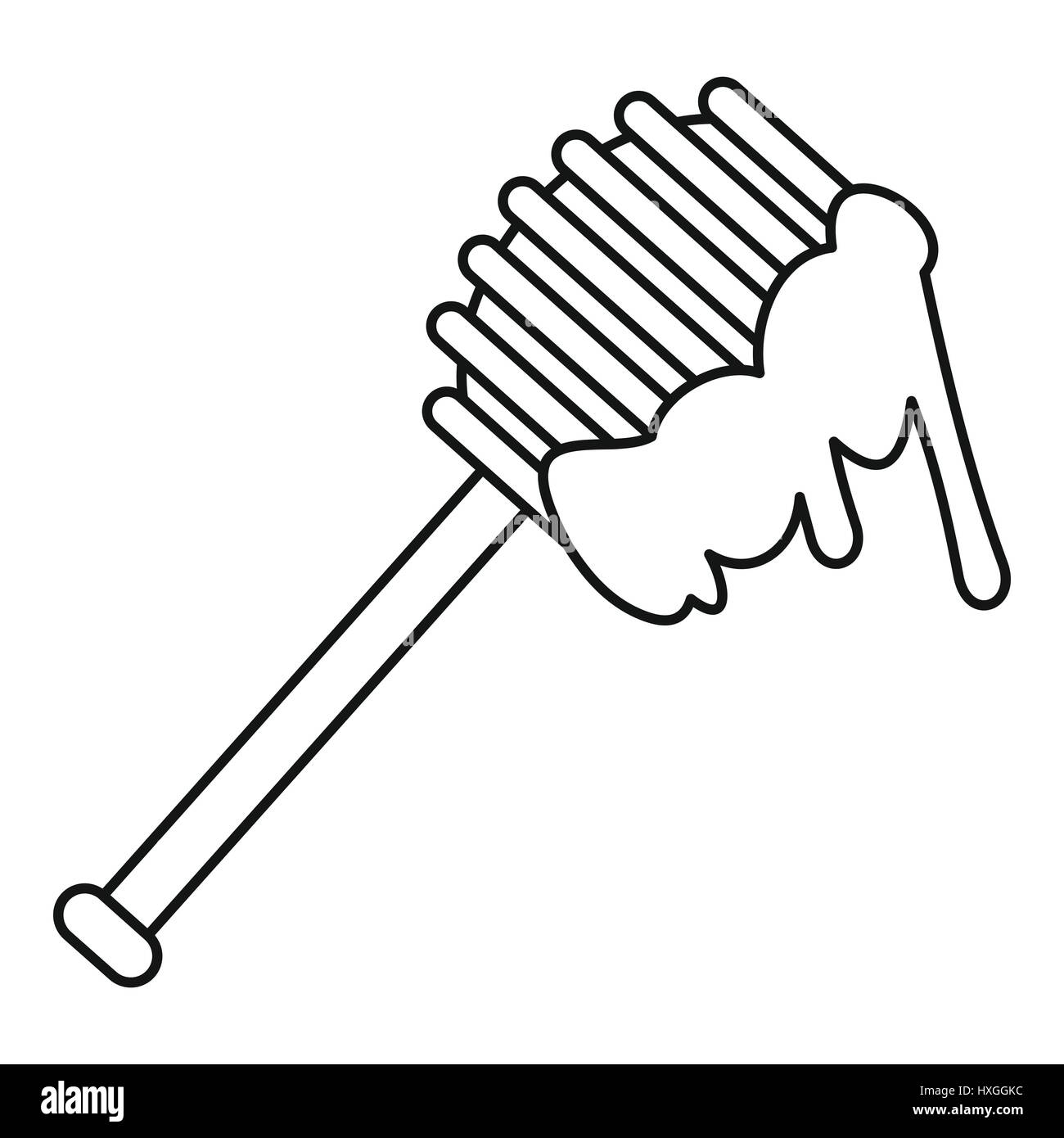 Honey spoon icon, outline style Stock Vector Image & Art - Alamy