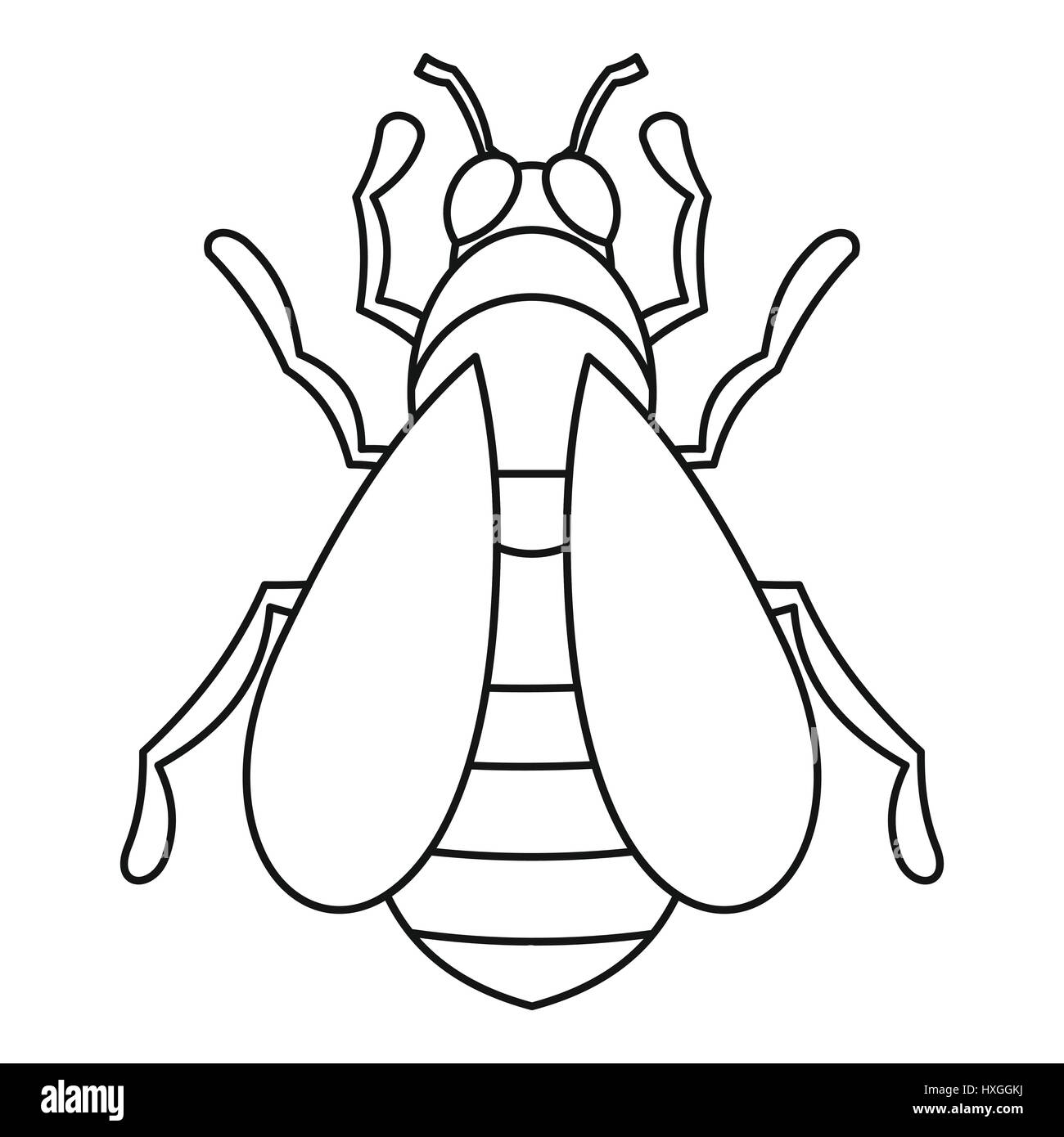 Bee icon, outline style Stock Vector Image & Art - Alamy